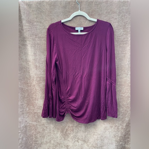 Neiman Marcus | Tops | Neiman Marcus Purple Long Sleeve Top | Poshmark